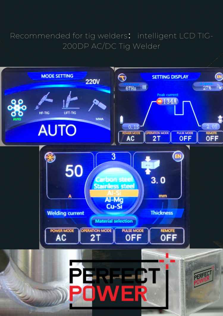 Recommended for tig welders： intelligent LCD TIG-200DP AC/DC Tig Welder ...